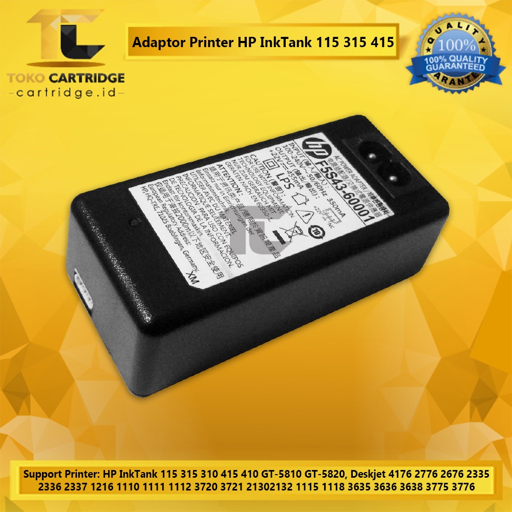Jual Adaptor Printer HP Deskjet Power GT5810 GT5820 Ink Tank 115 315 ...