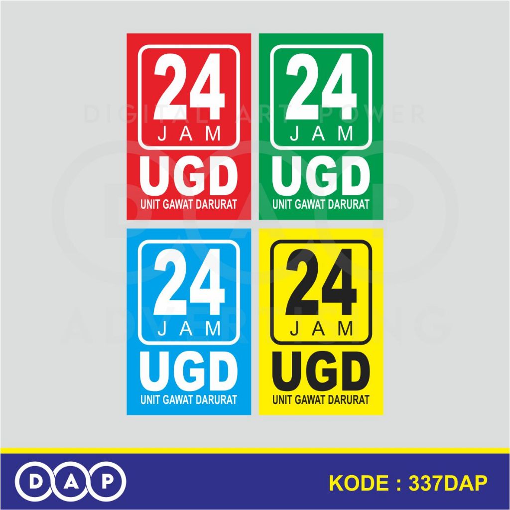 Jual 337 - STIKER UGD 24 JAM - 20 X 30 CM - VYNIL - TERBAIK | Shopee ...