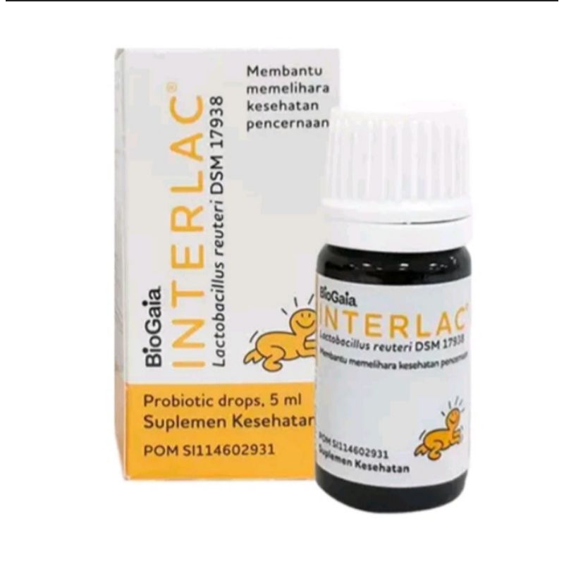 Jual Interlac Probiotic Drop 5ml kemasan terbaru | Shopee Indonesia