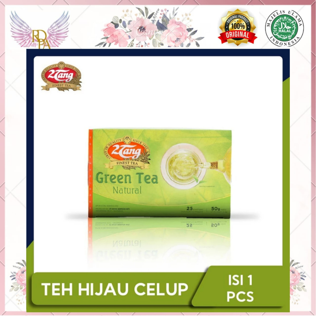 Jual 2Tang Green Tea Natural Envelopes 50gr. Teh 2 Tang Celup Green Tea ...