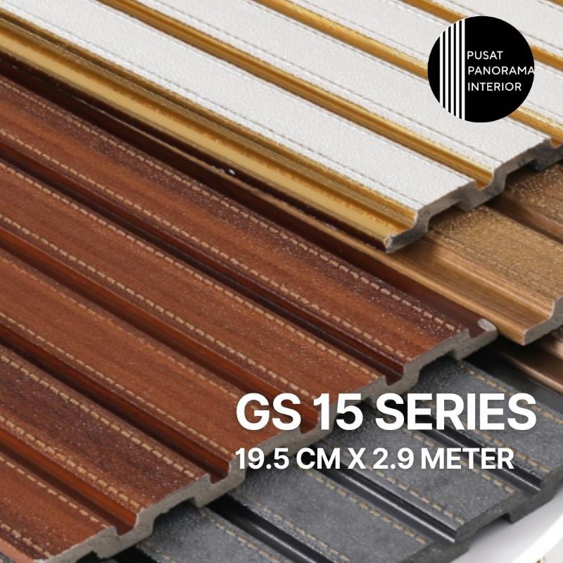 Jual Wallpanel WPC High Quality Interior Dinding Motif Leather List Gold Anti Rayap Anti Jamur ...