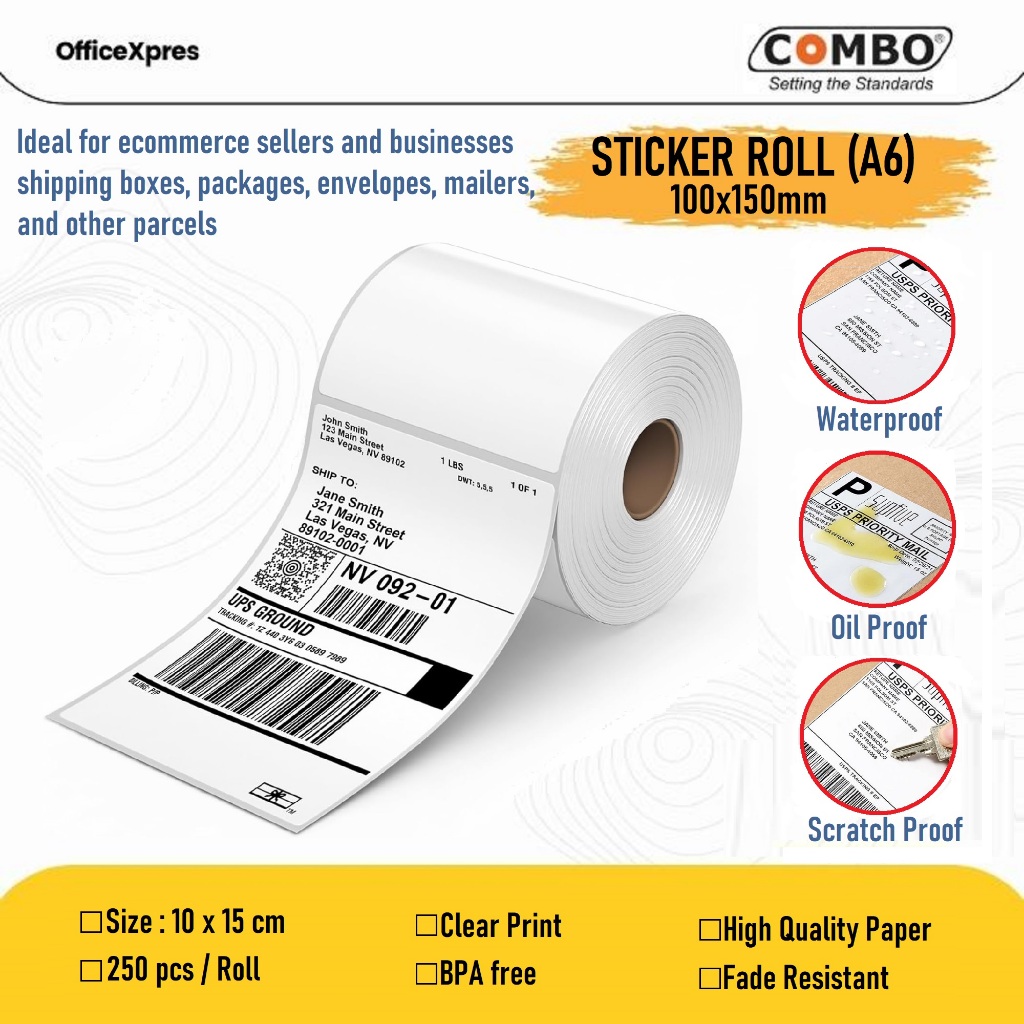 Jual Kertas Stricker Mesin Thermal ZEBRA / Barcode QR Sticker Label ...
