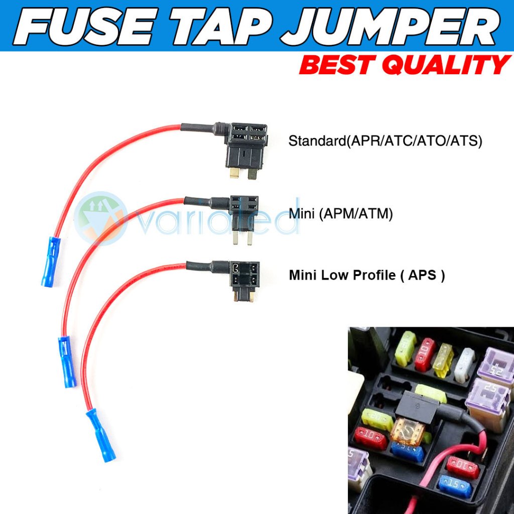 Jual Fuse tap soket piggy jumper kabel positif box sekring standart/ATO ...