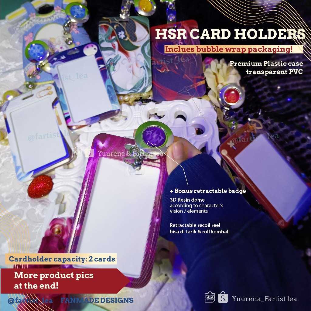 Jual ID Card Holder Honkai Star Rail (+FREE Retractable resin vision ...