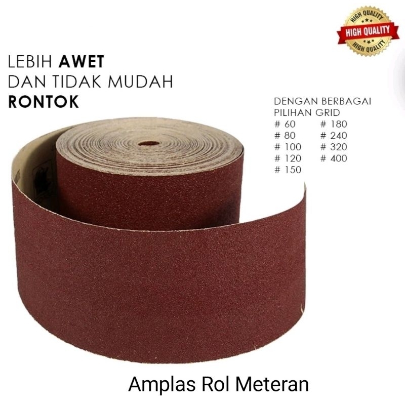 Jual [Per Meter] Amplas Rol Abrasiv Roll Meteran Amplas Kain Grid #60 ...