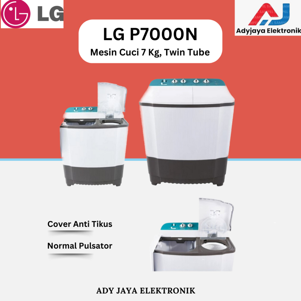 Jual MESIN CUCI 2 TABUNG LG TWIN TUBE P7000N (7KG) | Shopee Indonesia