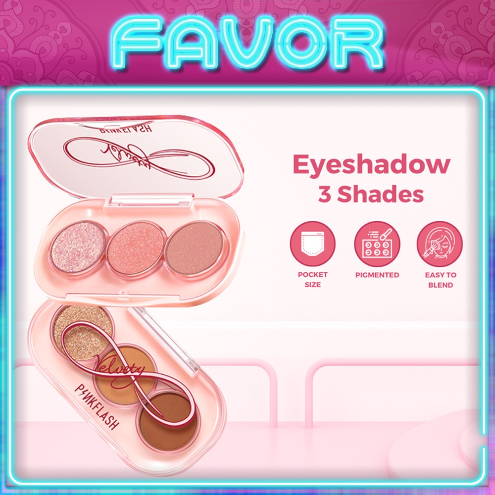 Jual PINKFLASH E23 3 Pan Eye Shadow | 3 Shades Eyeshadow Palette | Pink ...