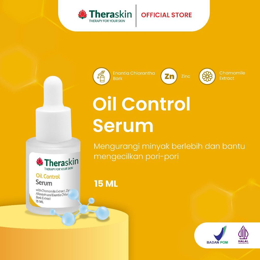 Jual THERASKIN Oil Control Serum 15ml - Serum pagi & malam dengan ...