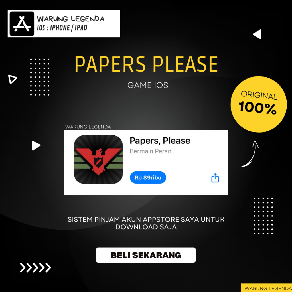 Jual PAPERS GAME IOS | PAPERS PLEASE ORIGINAL | PAPERS PLEASE IPAD | PAPERS PLEASE IPHONE | PA ...
