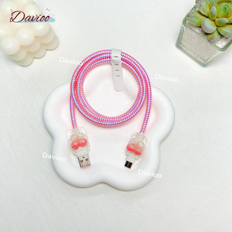 Jual 1 Set 4 item Pelindung Kabel Charger Micro USB+Type-C dan Type-C ...