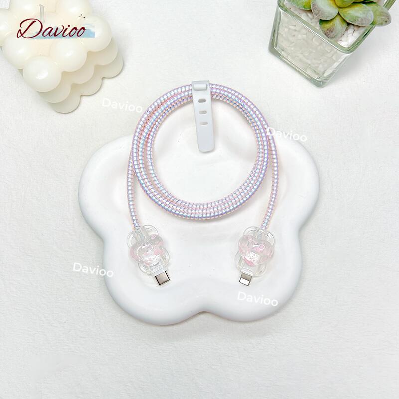 Jual 1 Set 4 item Pelindung Kabel Charger Iphone Lighting+Type-C ...