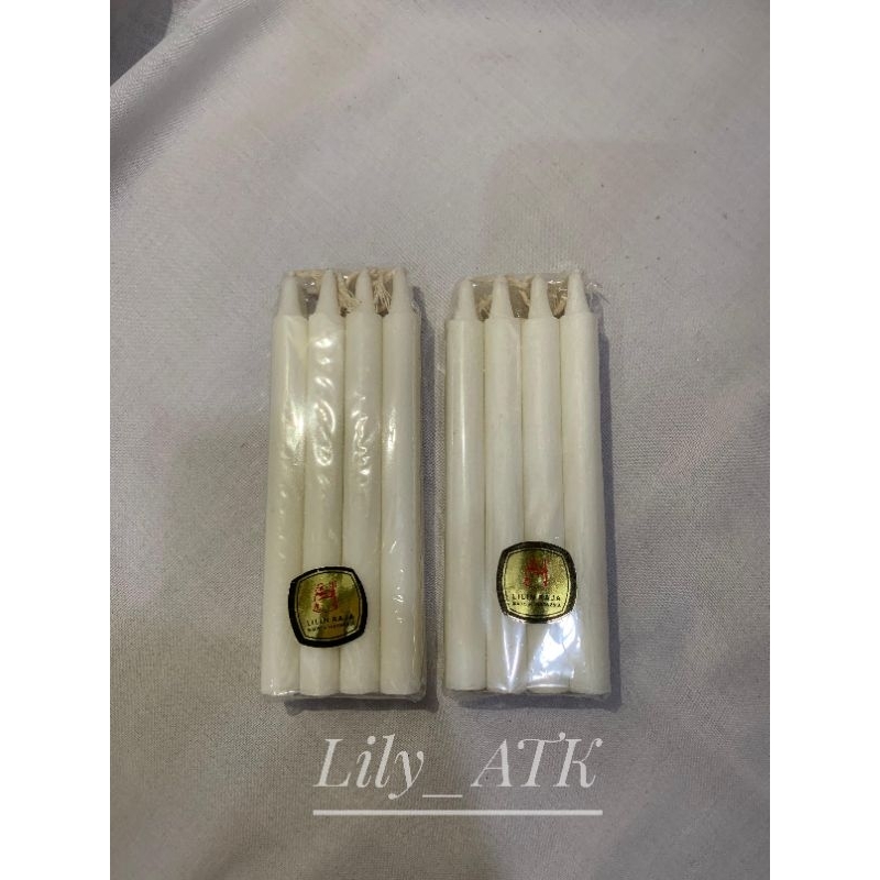 Jual Lilin Putih Raja / Lilin Mati Lampu isi 8 batang (Kecil) | Shopee ...