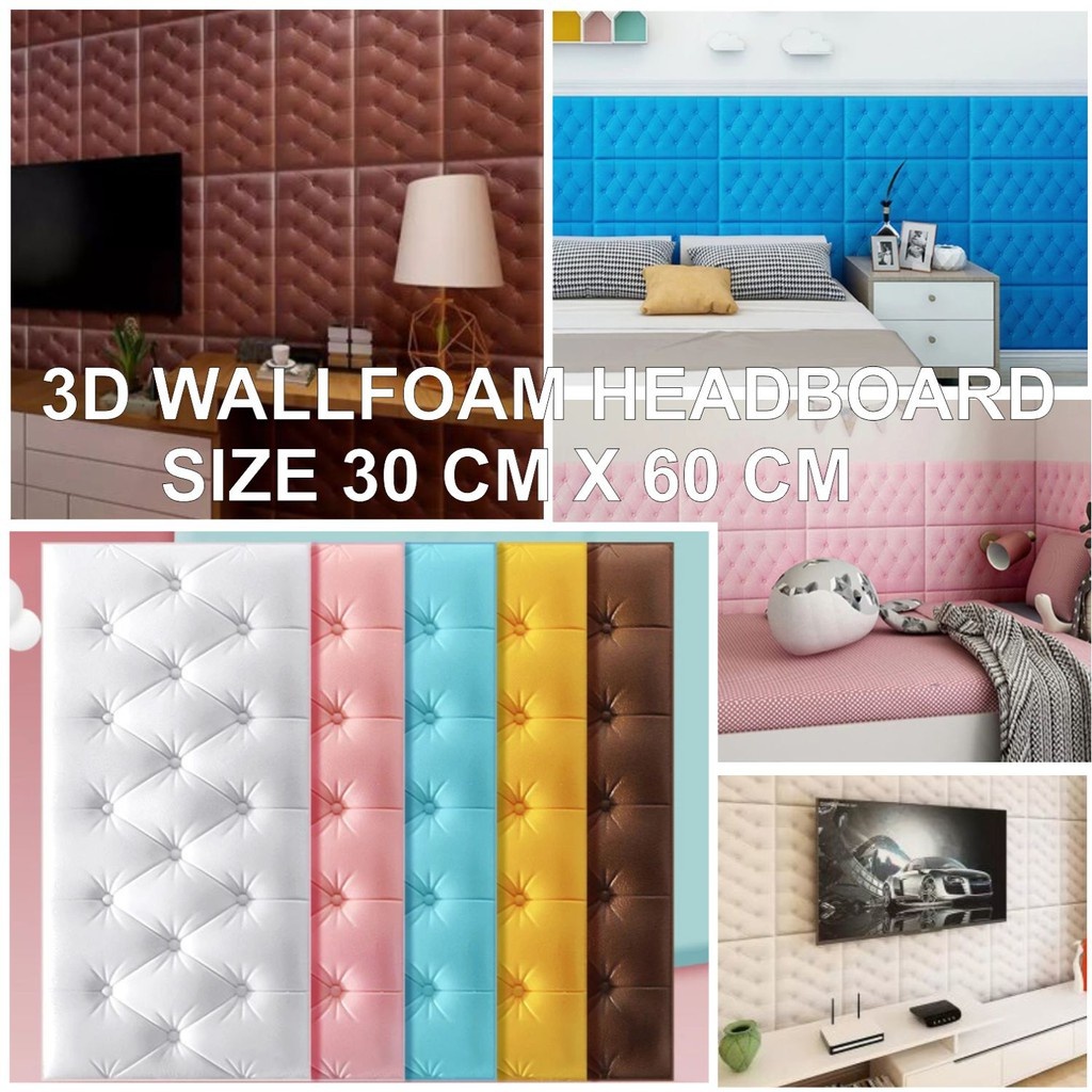 Jual wallpaper dinding foam tebal walpaper foam headboard uk 30x60 cm ...