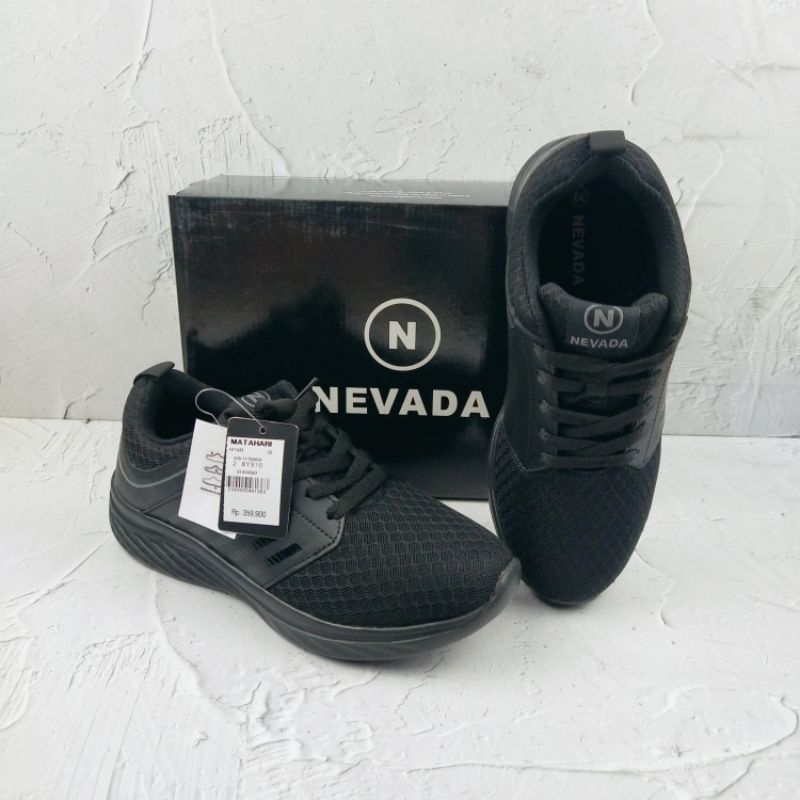Jual SEPATU SEKOLAH FULL BLACK SEPATU NEVADA ORIGINAL | Shopee Indonesia