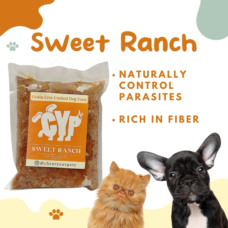 Jual 500gr Sweet Ranch - GRAIN FREE Cooked Dog & Cat Food | Shopee ...