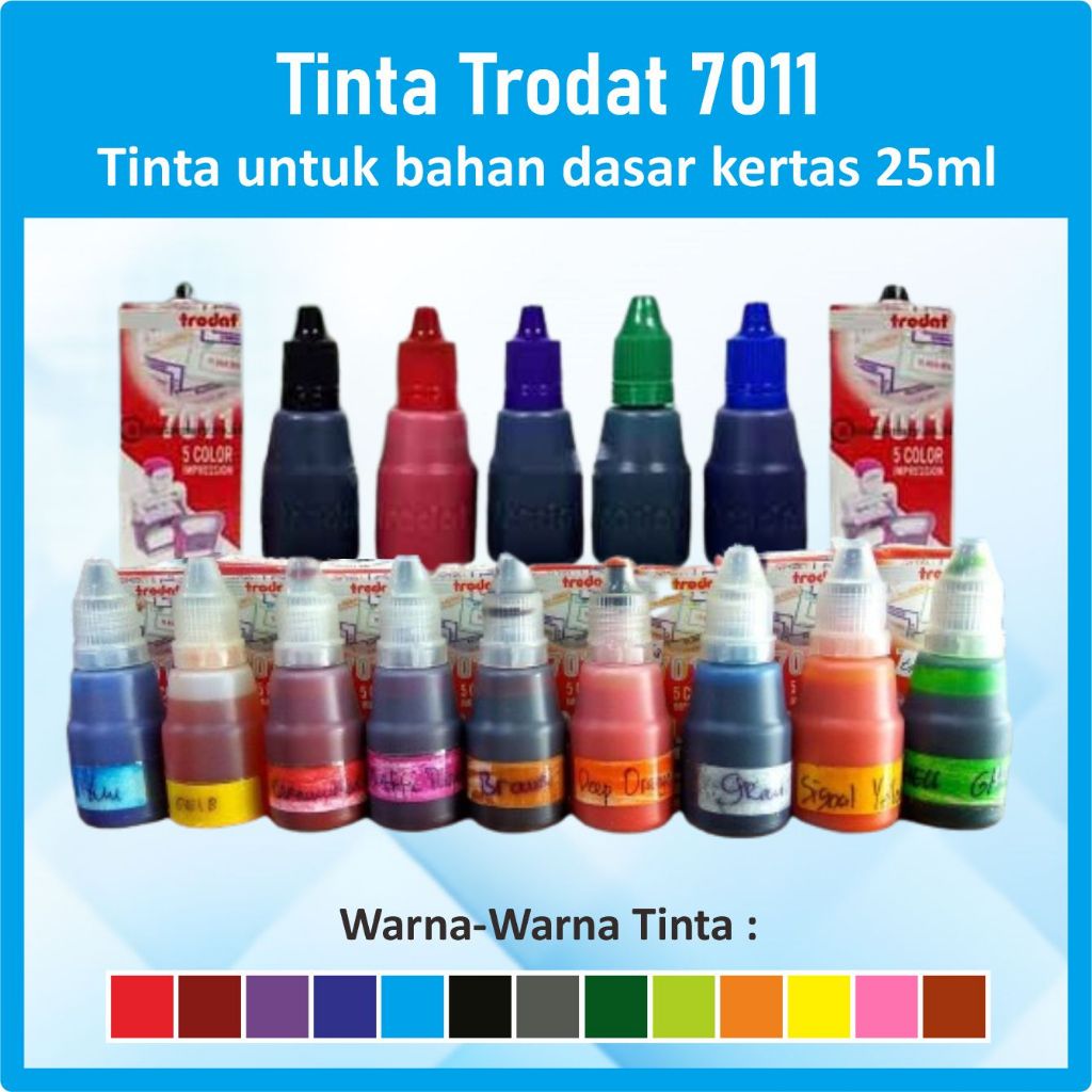 Jual Tinta Stempel Trodat type 7011 Ready 13 Varian Warna Tinta | Ink ...