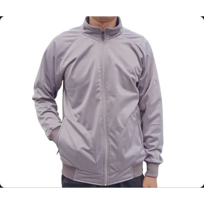 Jual Jacket Olahraga Tracktop Polos Abu | Shopee Indonesia