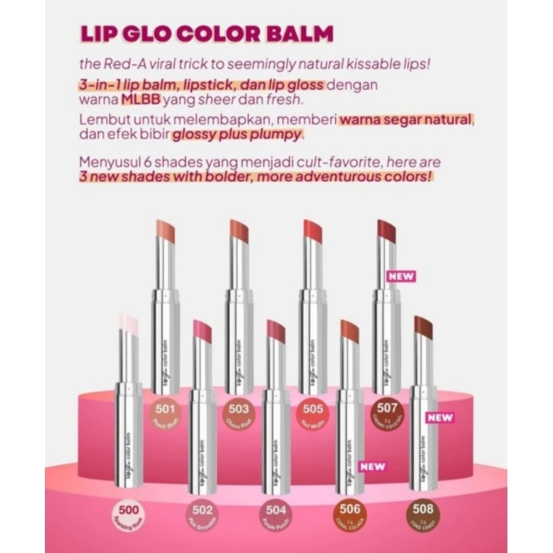 Jual Red-A Lip Glo Color Balm | Shopee Indonesia