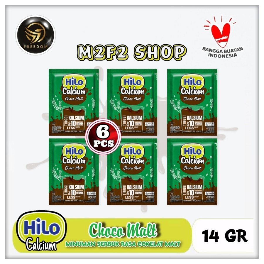 Jual Susu HiLo Calcium Choco Malt | Serbuk Cokelat Tinggi Kalsium Sachet - 14 gr (Kemasan 6 Pcs ...