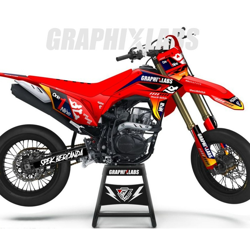 Jual Decal CRF 150L Full Body. Decal CRF Merah Hitam. Custom Desain ...