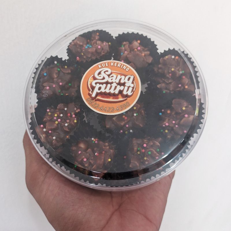 Jual Kue Kering Cokelat Kacang 250 Gram Sang Putrii Homemade | Shopee ...