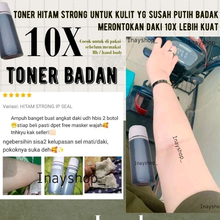 Jual TONER BADAN ARBUTIN SUPER STRONG ( HITAM ) WHITENING MERONTOKAN ...