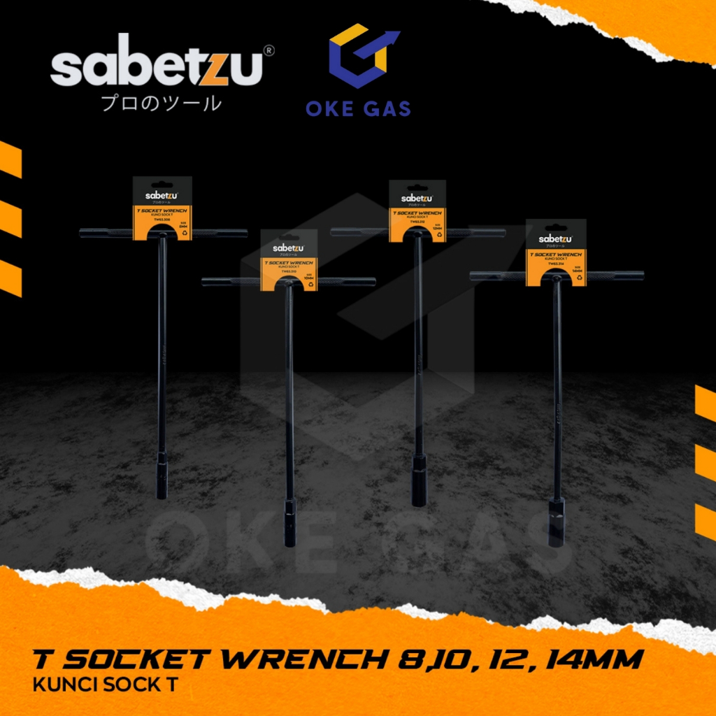Jual Kunci Sok T 8mm 10mm 12mm 14mm SABETZU T Socket Wrench Gagang T ...