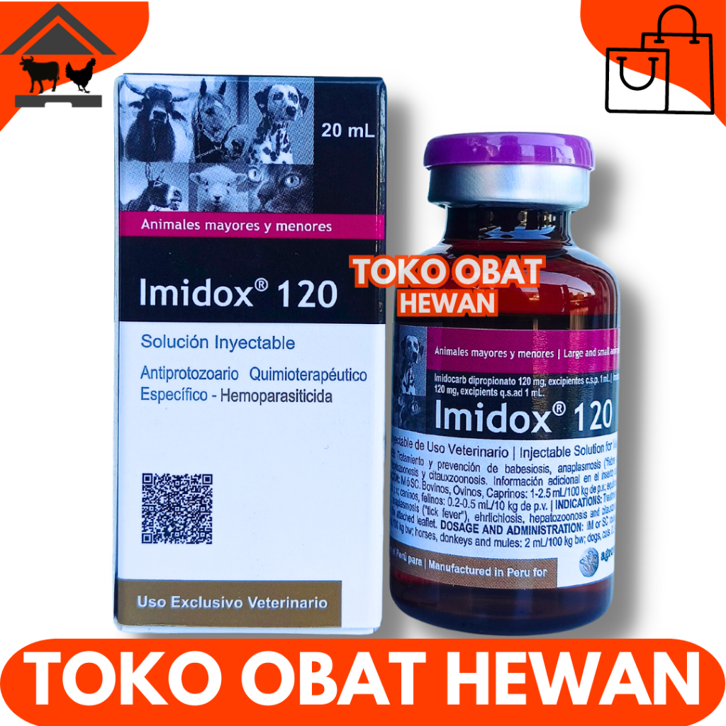 Jual IMIDOX 20ML AGROVET - Obat Anti Protozoa Parasit Darah Sapi Kerbau ...
