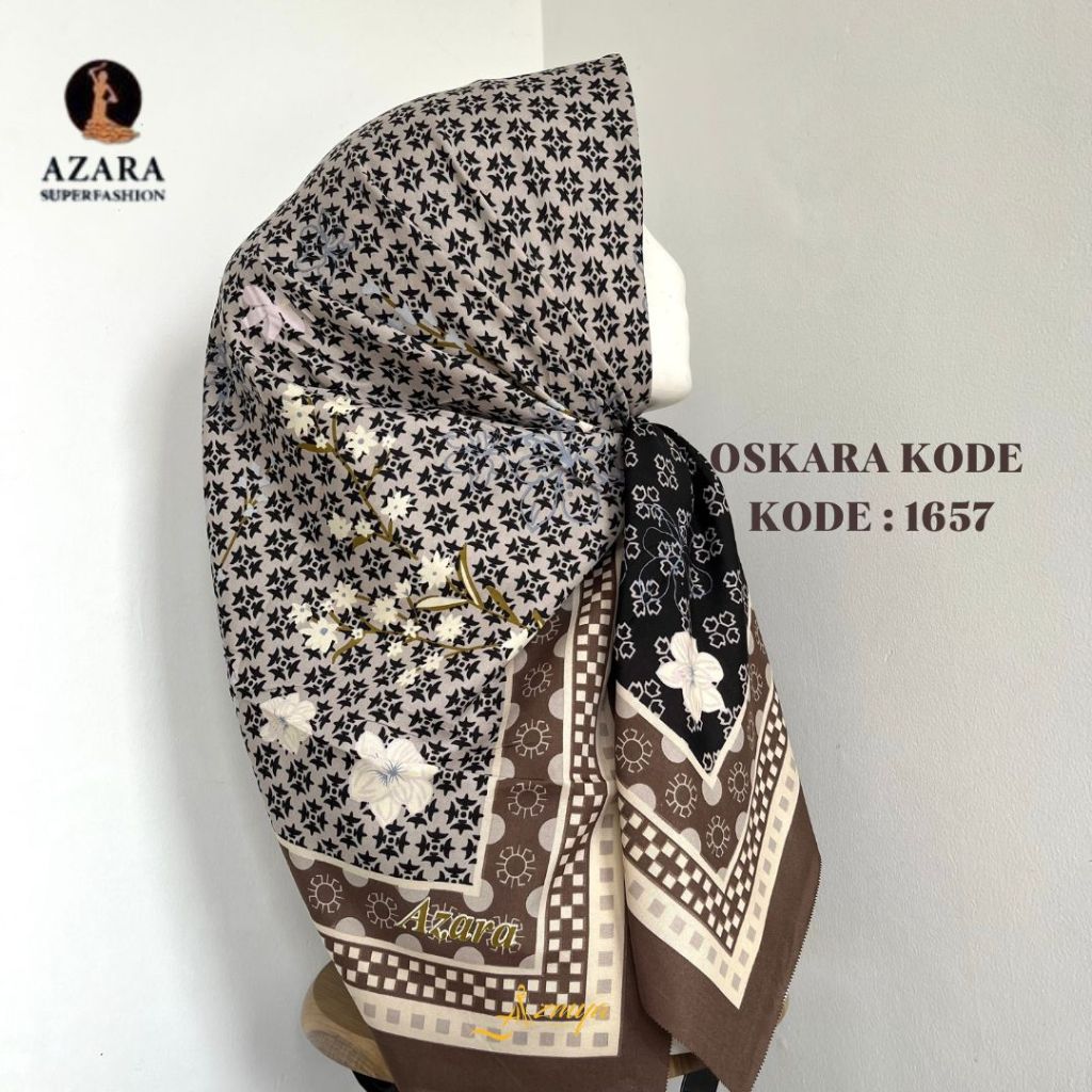 Jual Azara Motif part 1 Scarf Kerudung Hijab Segi Empat (Voal Motif ...