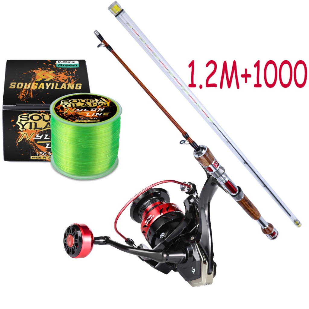 Jual Sougayilang joran pancing udang 1.2m 2 bagian gagang pancing kayu ...