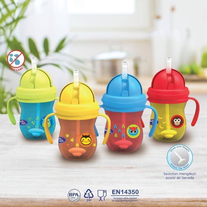 Jual Baby Safe SK019 Cup Weighted Straw 270 ml / botol anti tumpah ...