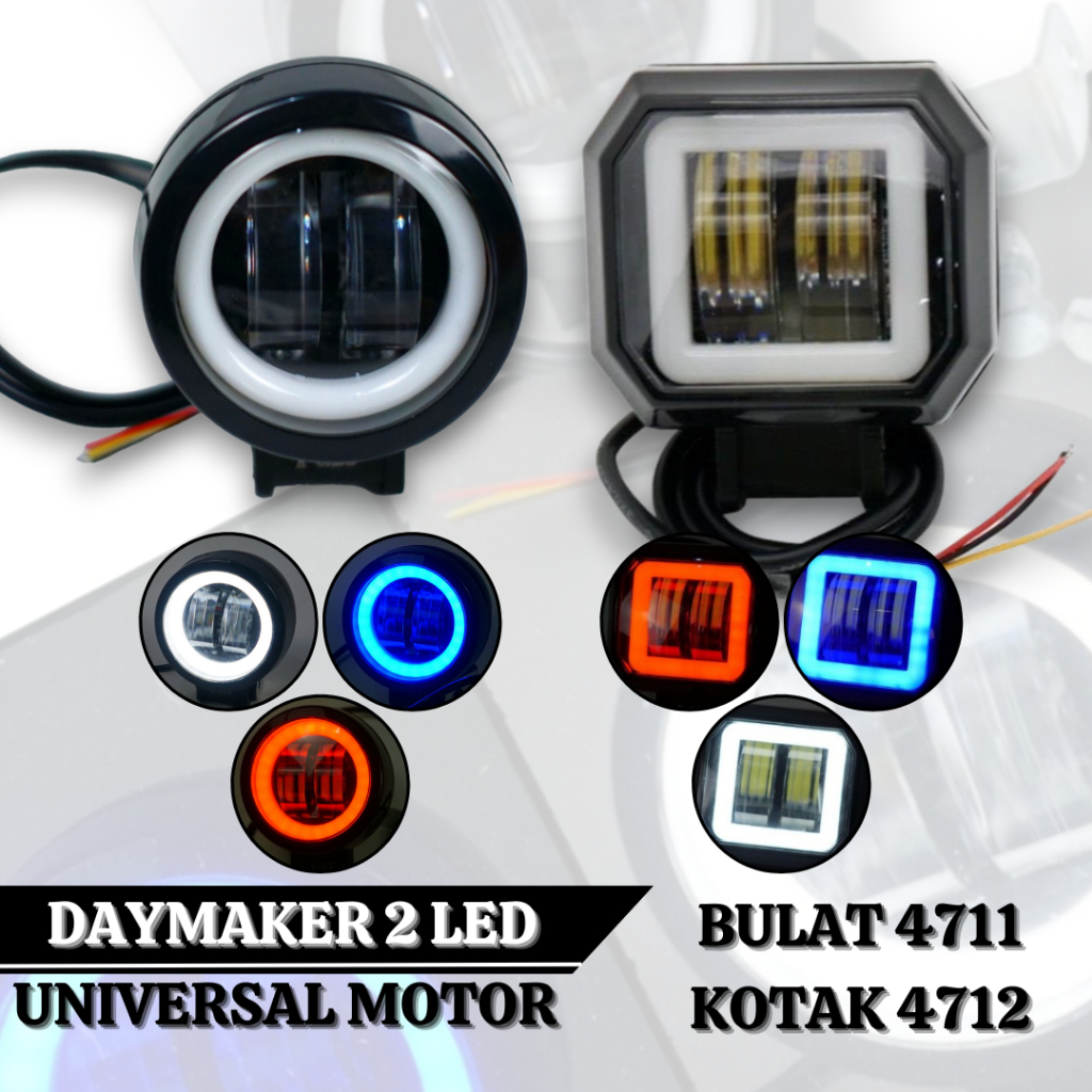 Jual Lampu Daymaker 2 Mata Xcase Daymaker Motor Mobil 2 Led Jauh Dekat ...