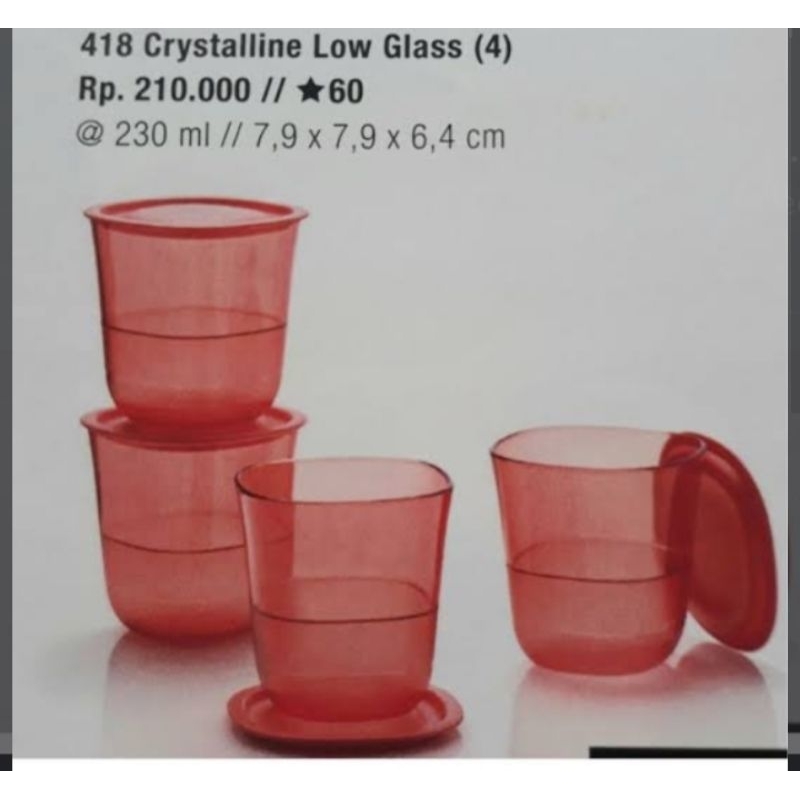 Jual Tupperware Crystalline Low Glass | Shopee Indonesia