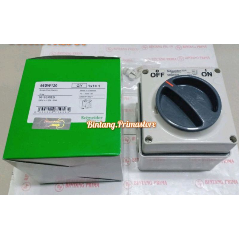 Jual Single Pole Switch On-Off 56SW120 IP66 Grey Schneider | Shopee ...