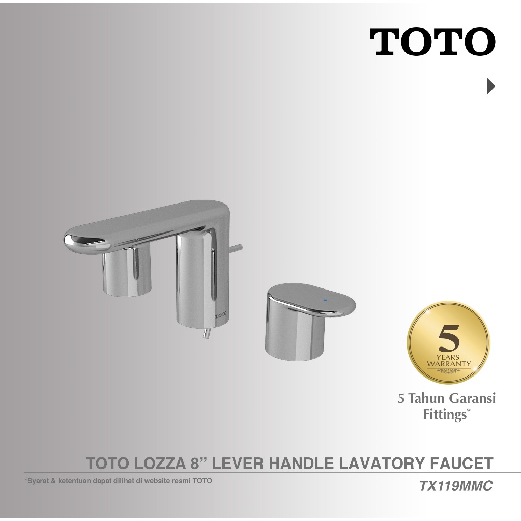 Jual TOTO Lozza Lever Handle Lavatory Faucet TX119MMC | Keran Wastafel ...