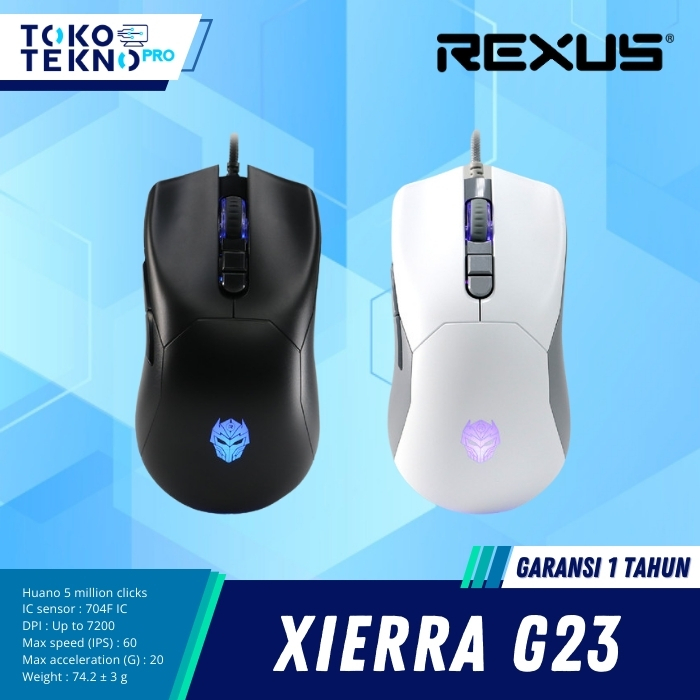 Jual Rexus G23 / G-23 Xierra Wired RGB Gaming Mouse | Shopee Indonesia