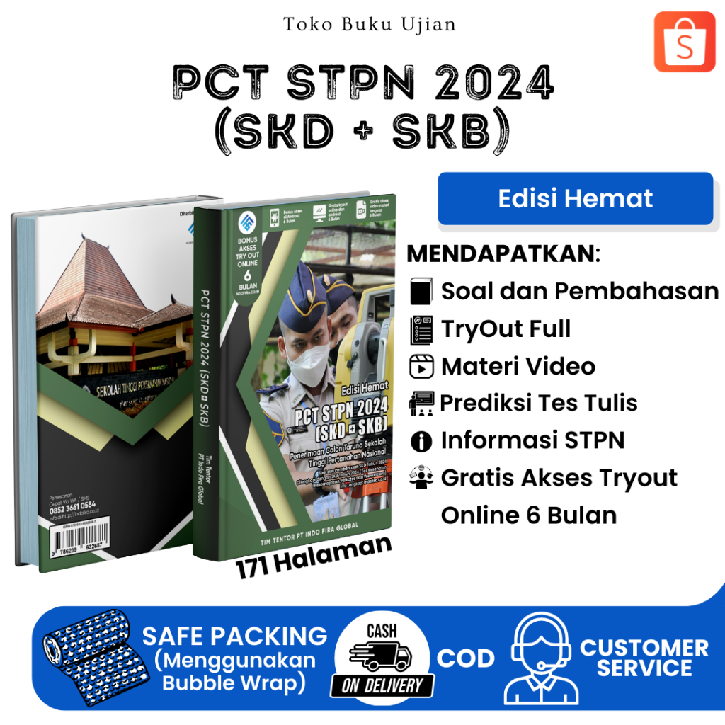 Jual Buku Terbaru PCT STPN 2024 [SKD + SKB] (Edisi Hemat) Sesuai Dengan Kisi-kisi Terbaru STPN ...