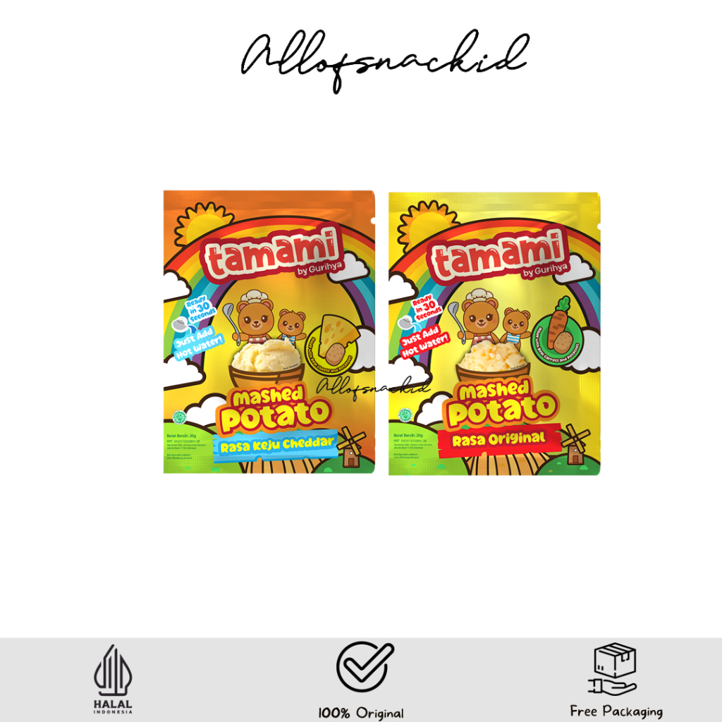 Jual Tamami by Gurihya - Mashed Potato - Original / Keju Cheddar - 20gr - MPASI 6m+ | Shopee ...