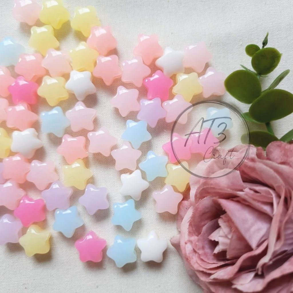 Jual [15 gram] Manik Jelly Bintang Gembul / Manik mote Candyland Series ...