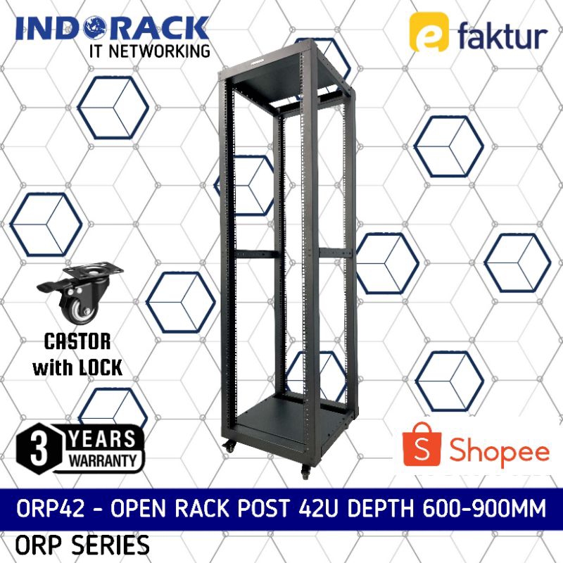 Jual ORP42 Open Rack Post 42U Depth 600-900mm INDORACK Rak Audio ...
