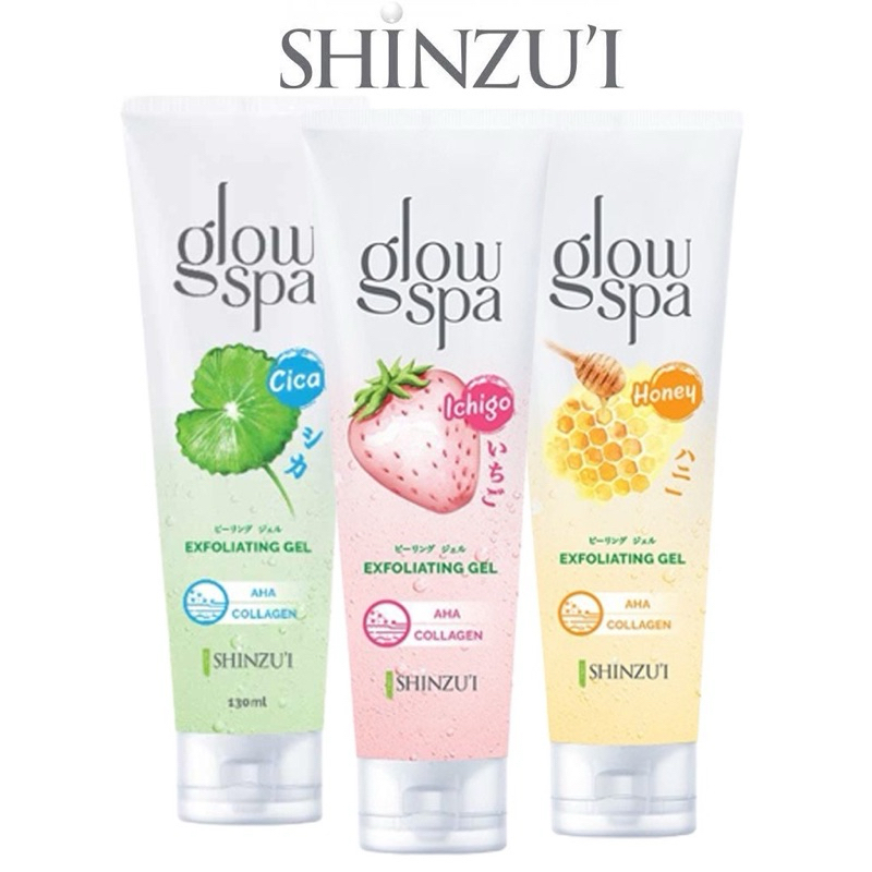 Jual SHINZUI GLOW SPA EXFOLIATING GE 130ML - HONEY/ CICA/ ICHIGO SPA | Peeling Gel | Body spa ...