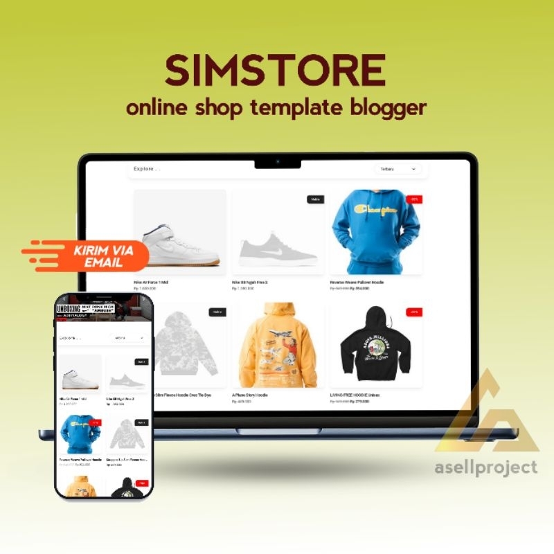 Jual Simstore Template Blogger Online Shop Premium | Shopee Indonesia