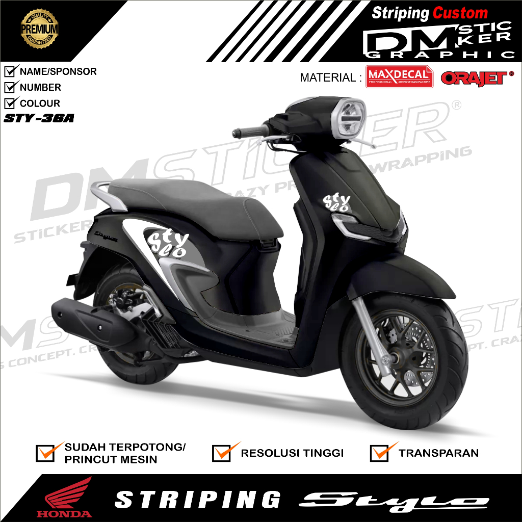 Jual STIKER MOTOR HONDA STYLO - STRIPING TRANSPARAN STYLO 160 CLASIC ...