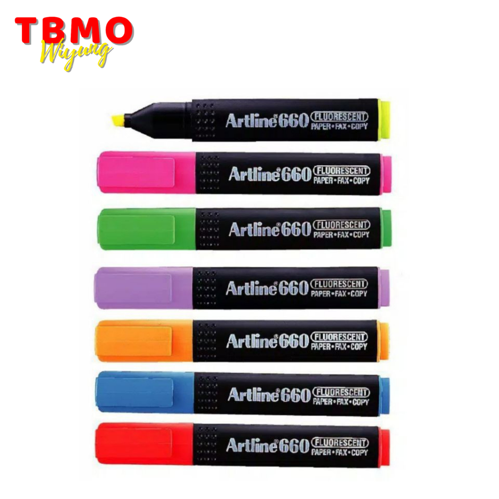 Jual TBMO Artline Spidol Highlighter Marker EK-660 Per Pcs | Shopee Indonesia