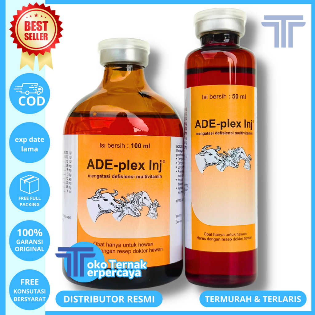 Jual ADE PLEX INJEKSI 100 ML ADE PLEX INJ 50 ML - Multivitamin Hewan ...