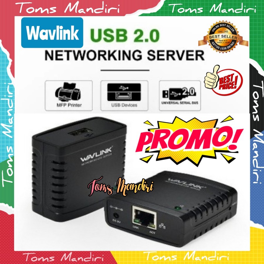 Jual Print Server Wavlink 100 Mbps Ethernet TO USB Sharing Printer NU72P11 | Shopee Indonesia