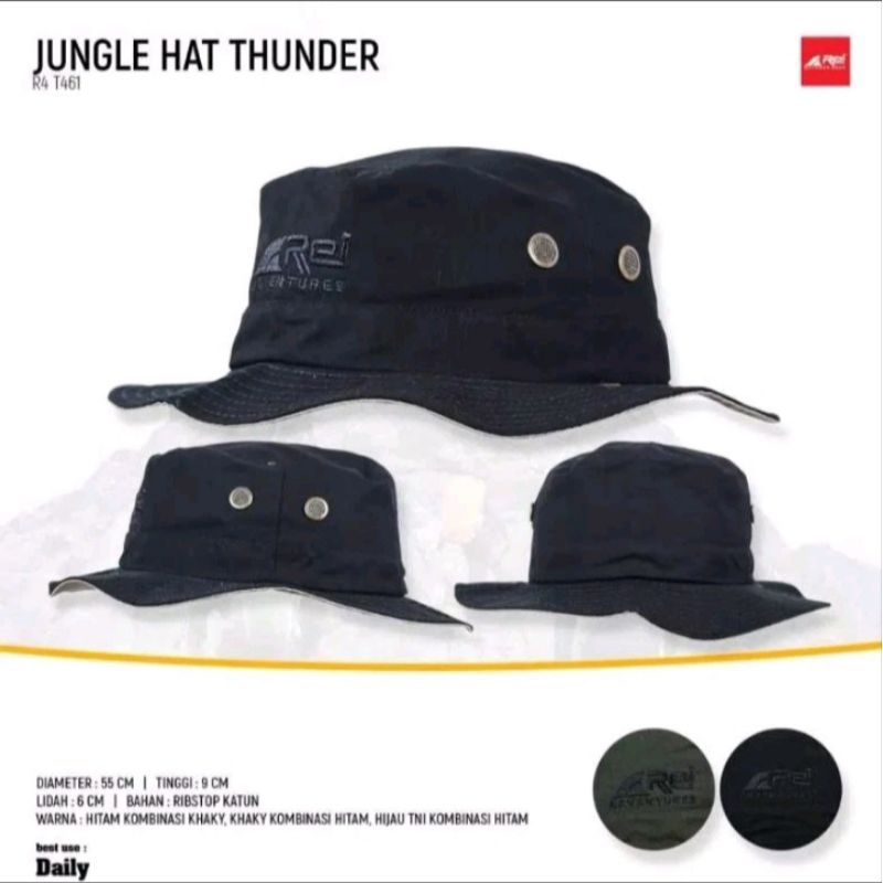 Jual jungle hat thunder arei outdoorgear/topi rimba/topi lapangan rei ...