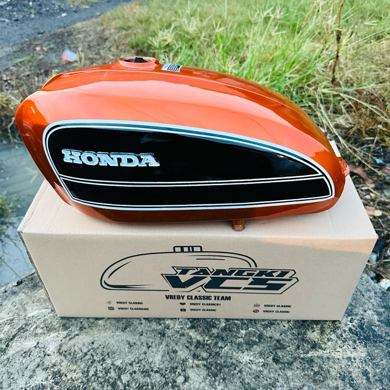 Jual TENGKI CB 100 cb125 TANGKI CB cat ORANYE JAPAN cat original VCS ...