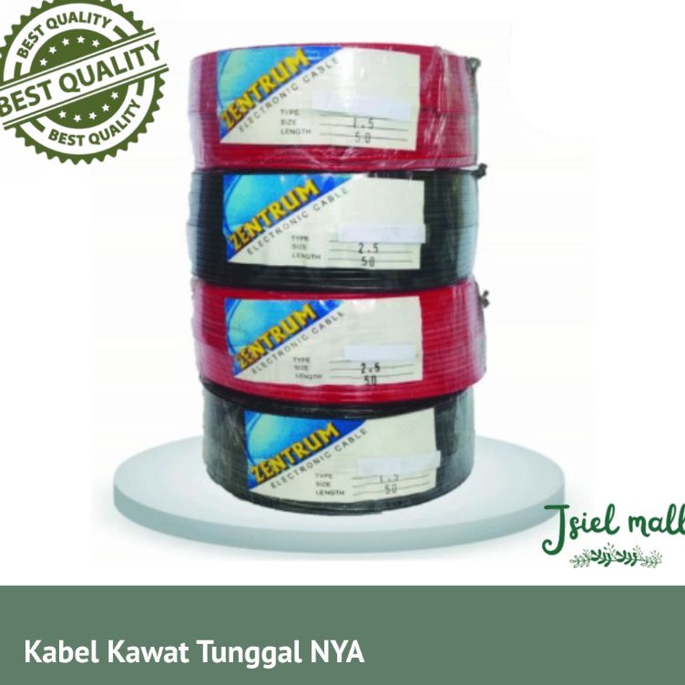 Jual pG Kabel Listrik Kawat NYA 1 x 15 5 yard 1x15 Zentrum | Shopee ...
