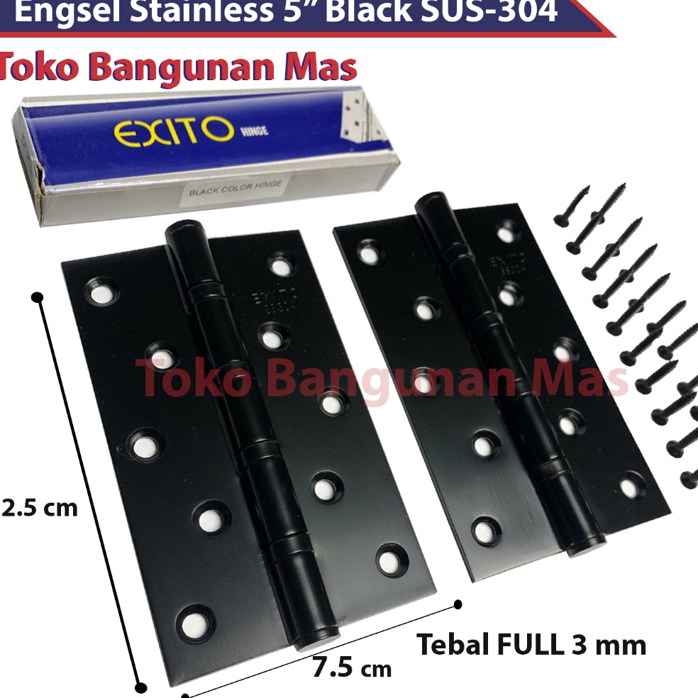 Jual Sangat Nyaman Engsel Stainless 5 SUS 34 EXITO Hitam Black Doff ...